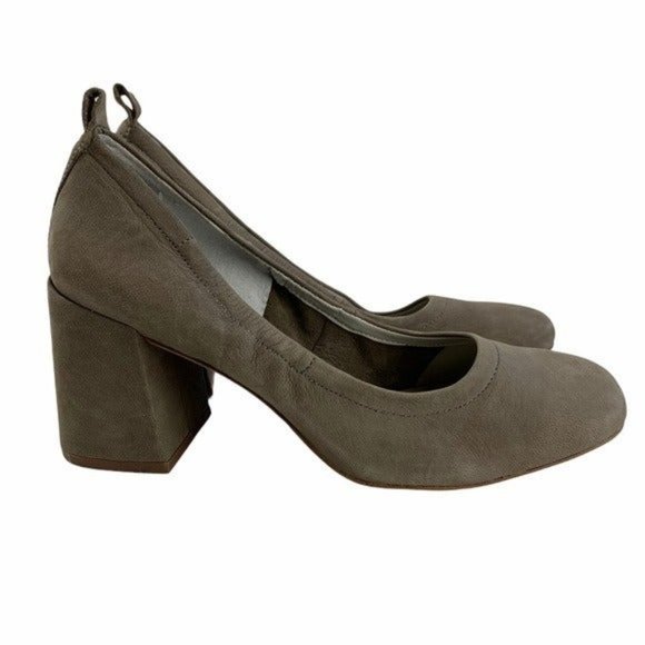 1. State | Shoes | State Gray Madene Nubuck Leather Chunky Heels | Poshmark